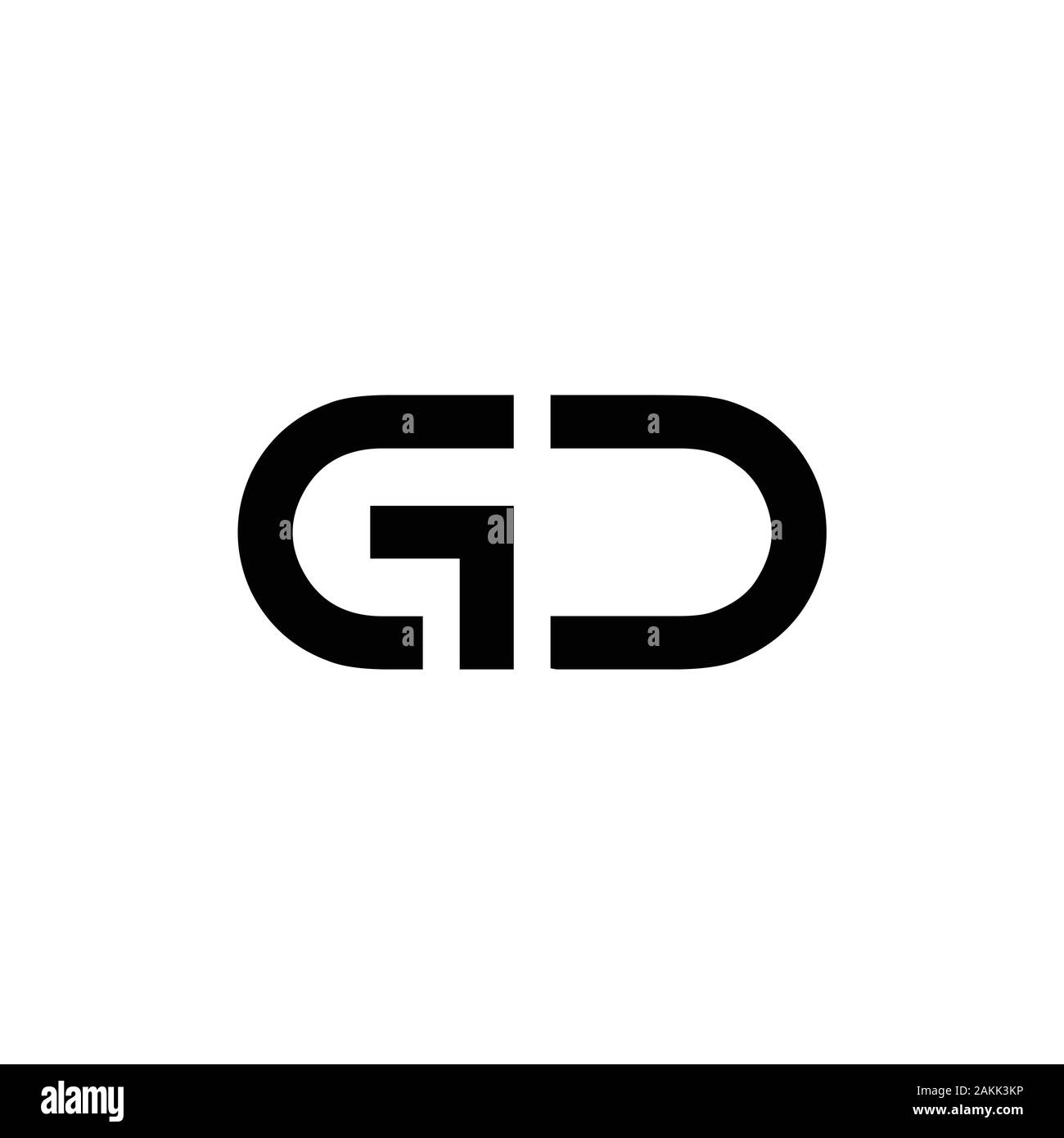 Initial GD Letter Linked Logo. GD letter Type Logo Design vector ...