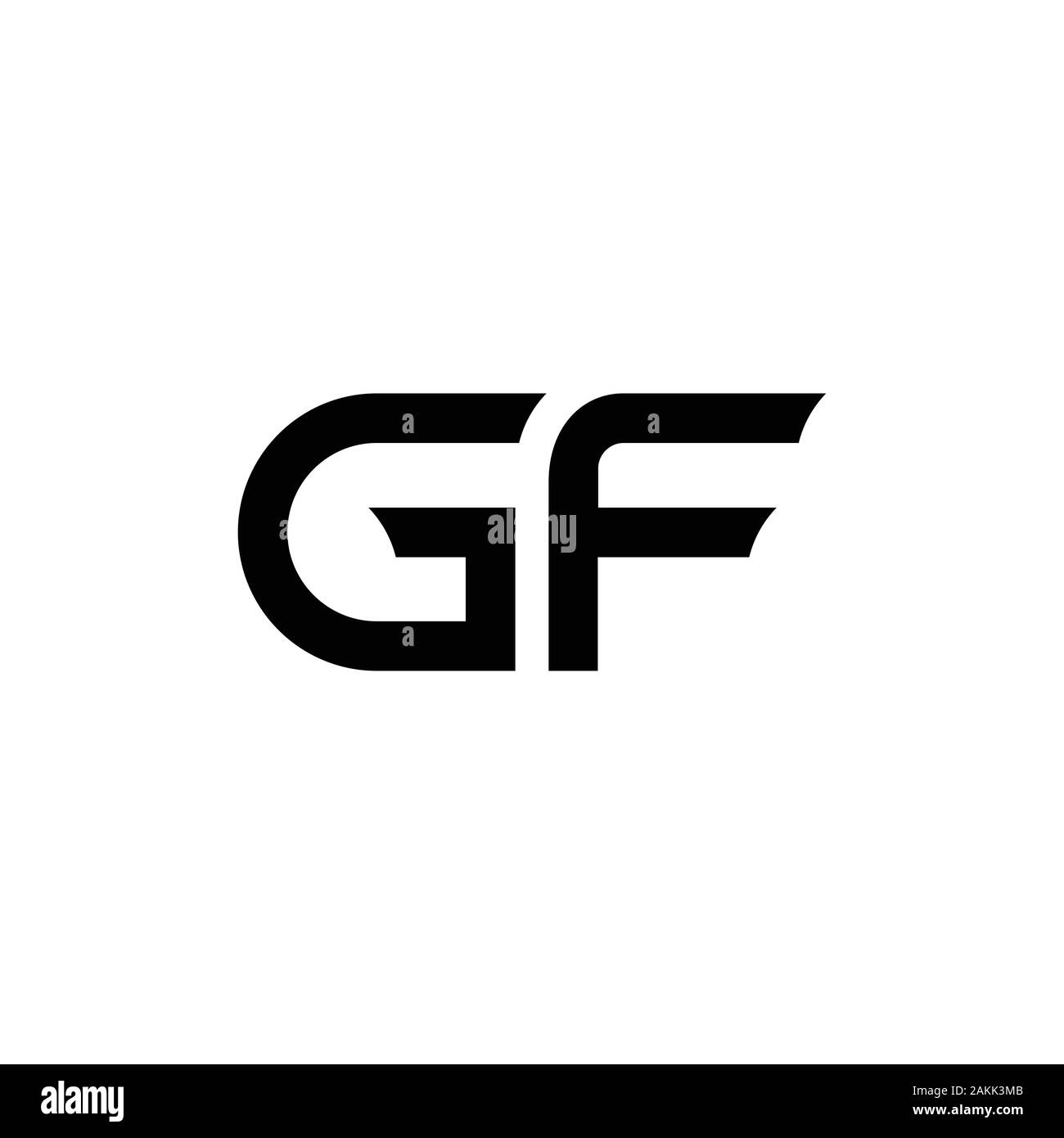 Initial GF Letter Linked Logo. GF letter Type Logo Design vector ...