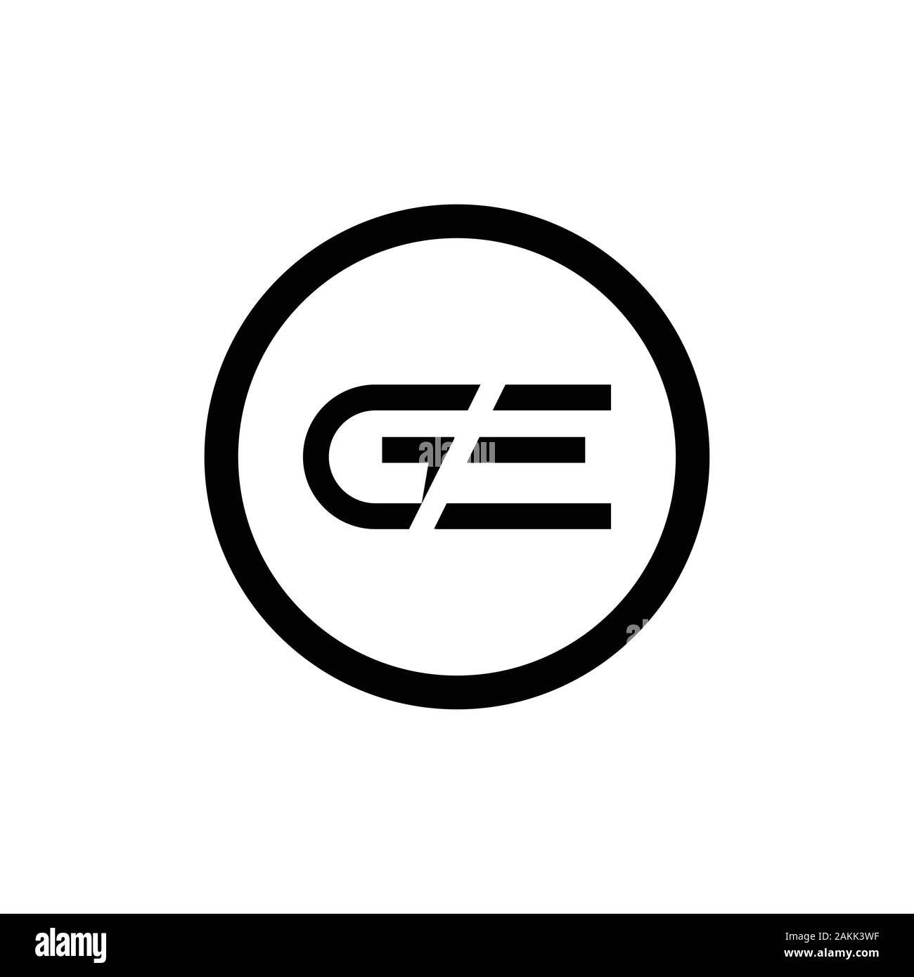 Initial GE Letter Linked Logo. GE letter Type Logo Design vector ...