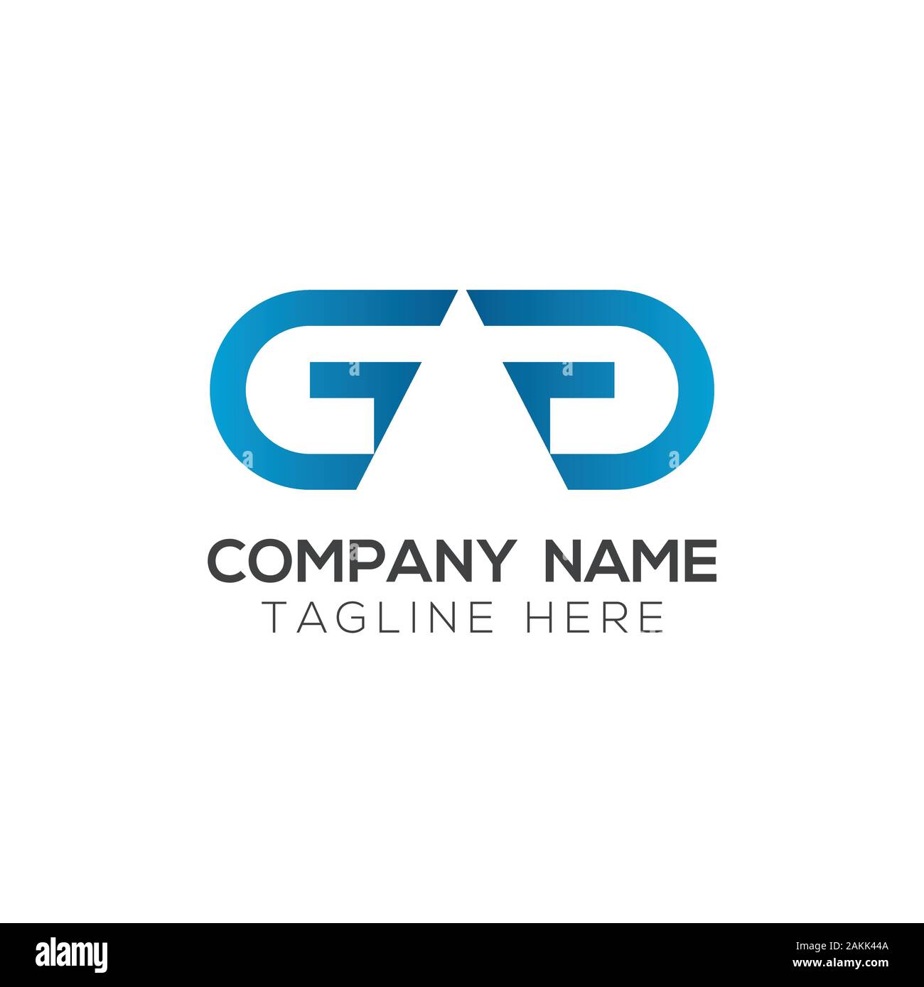 Initial GG Letter Linked Logo. GG letter Type Logo Design vector ...