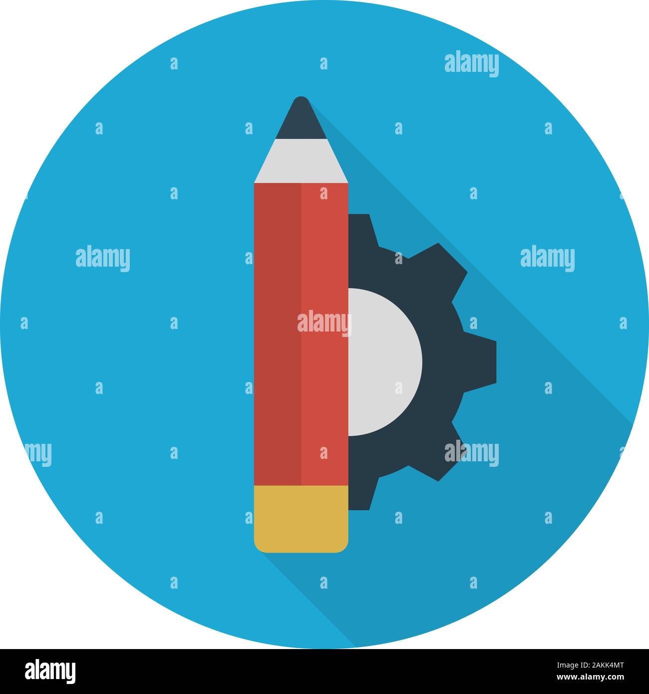 Vector pen gear logo hi-res stock photography and images - Alamy