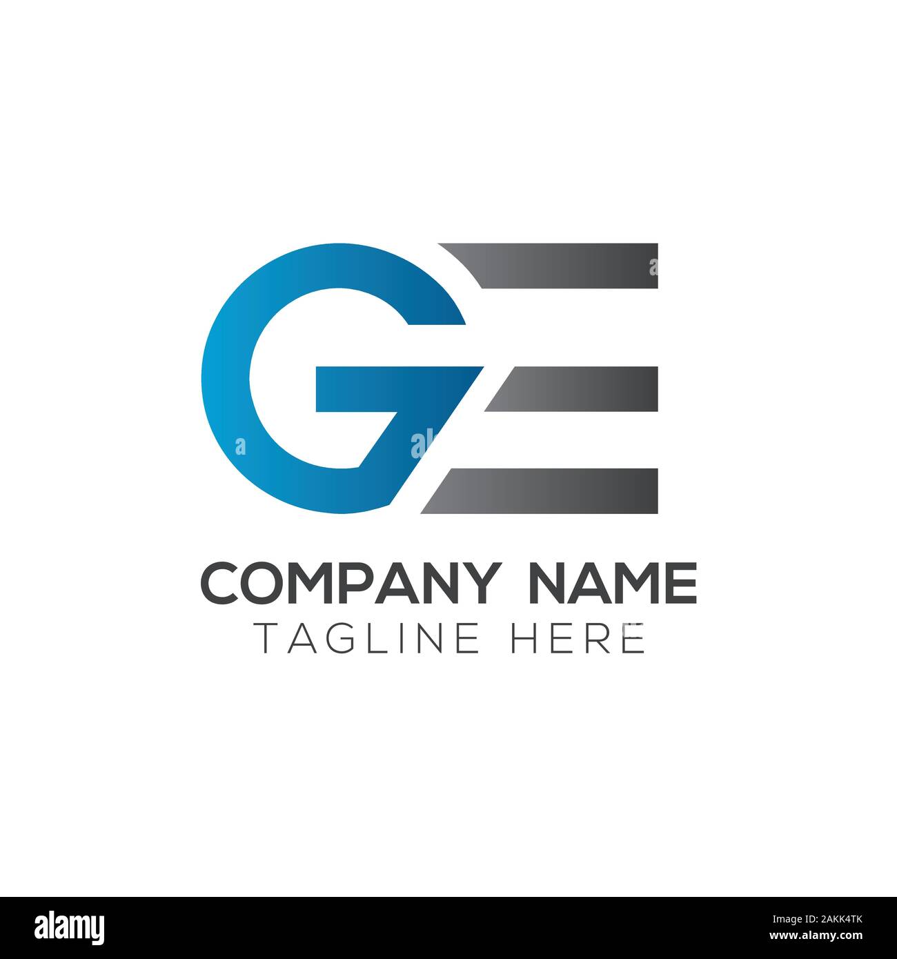 Initial GE Letter Linked Logo. GE letter Type Logo Design vector ...