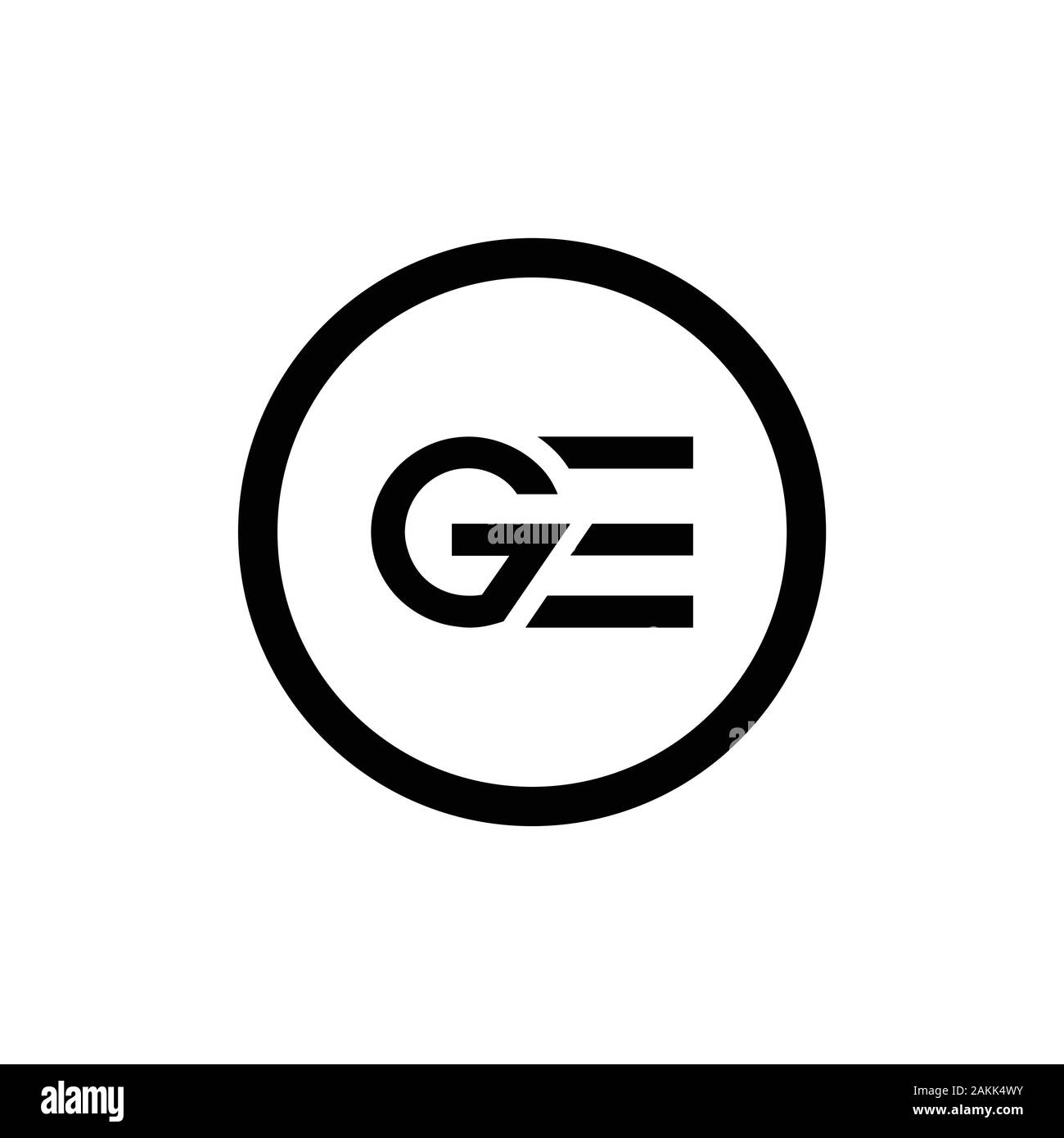 Initial GE Letter Linked Logo. GE letter Type Logo Design vector ...