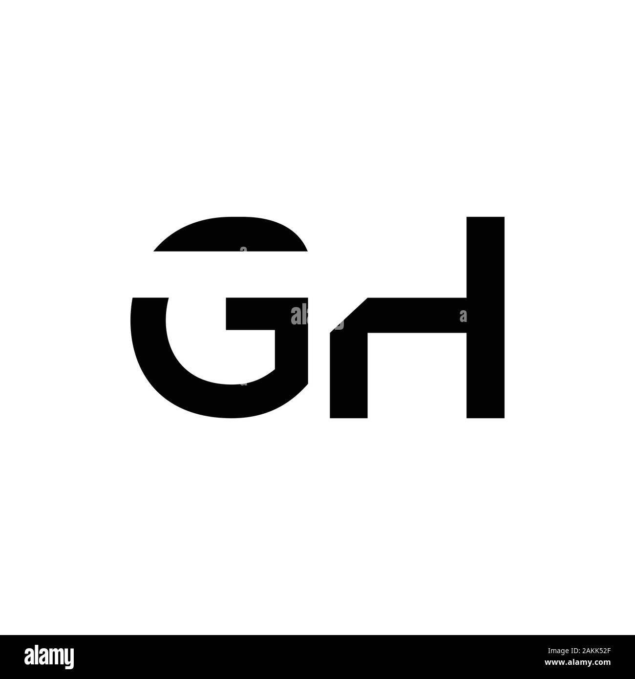 Initial GH Letter Linked Logo. GH letter Type Logo Design vector ...