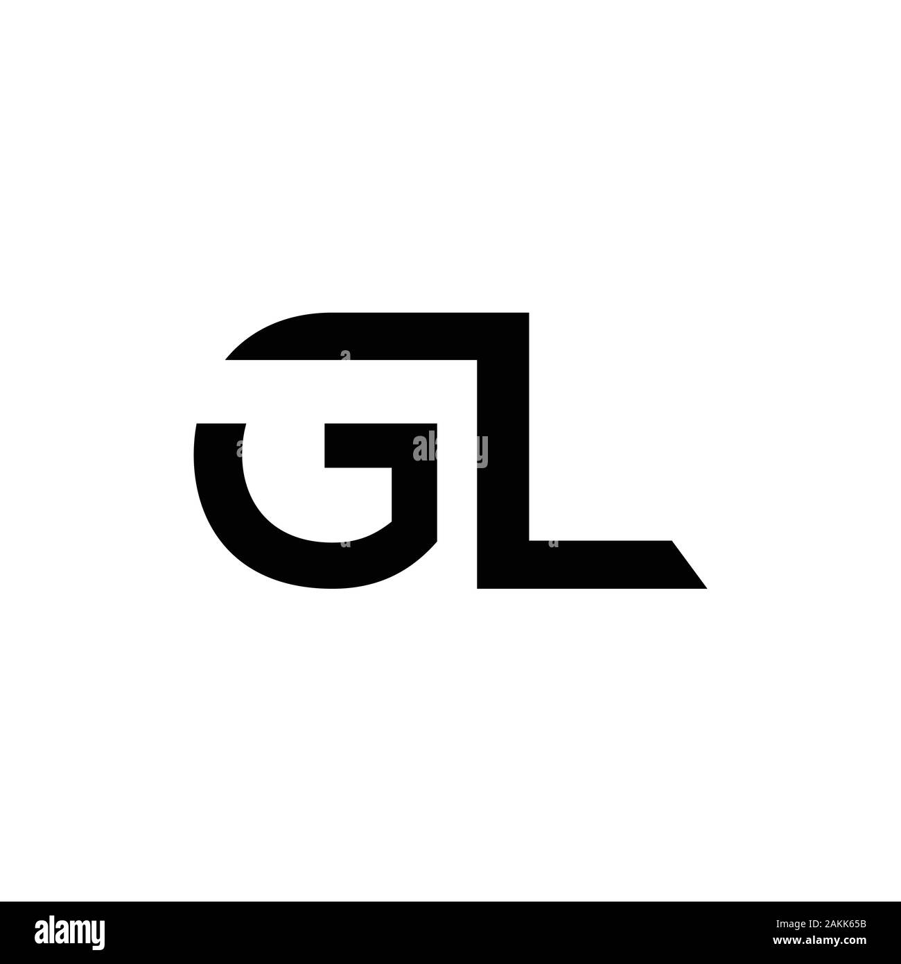 Initial GL Letter Linked Logo. GL letter Type Logo Design vector ...