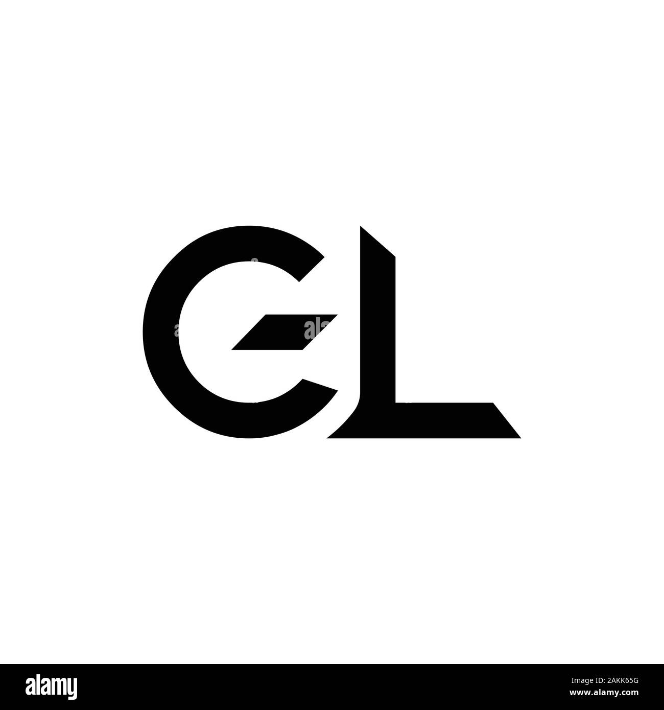 Initial GL Letter Linked Logo. GL letter Type Logo Design vector ...