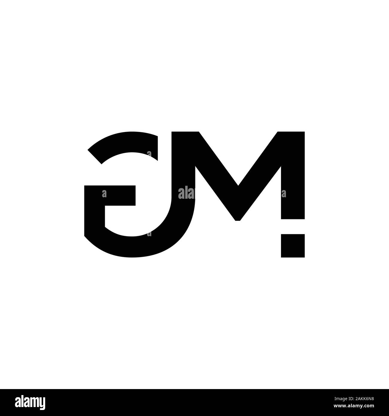 Initial GM Letter Linked Logo. GM letter Type Logo Design vector ...