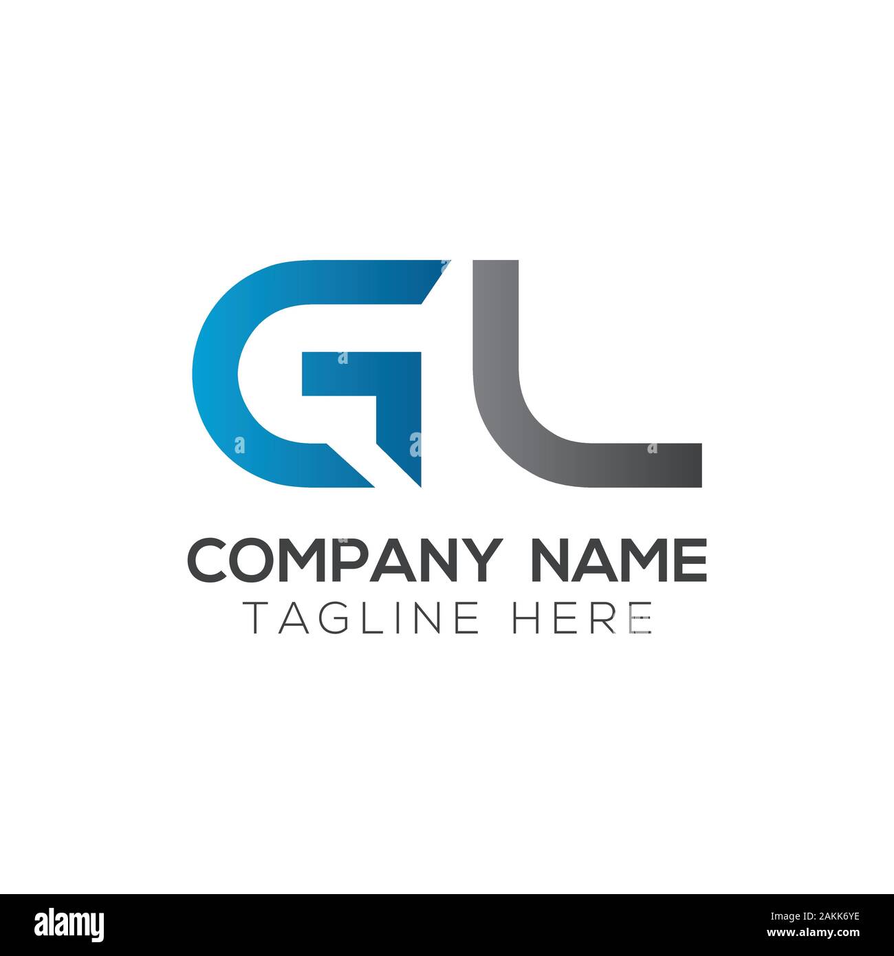 Initial GL Letter Linked Logo. GL letter Type Logo Design vector ...