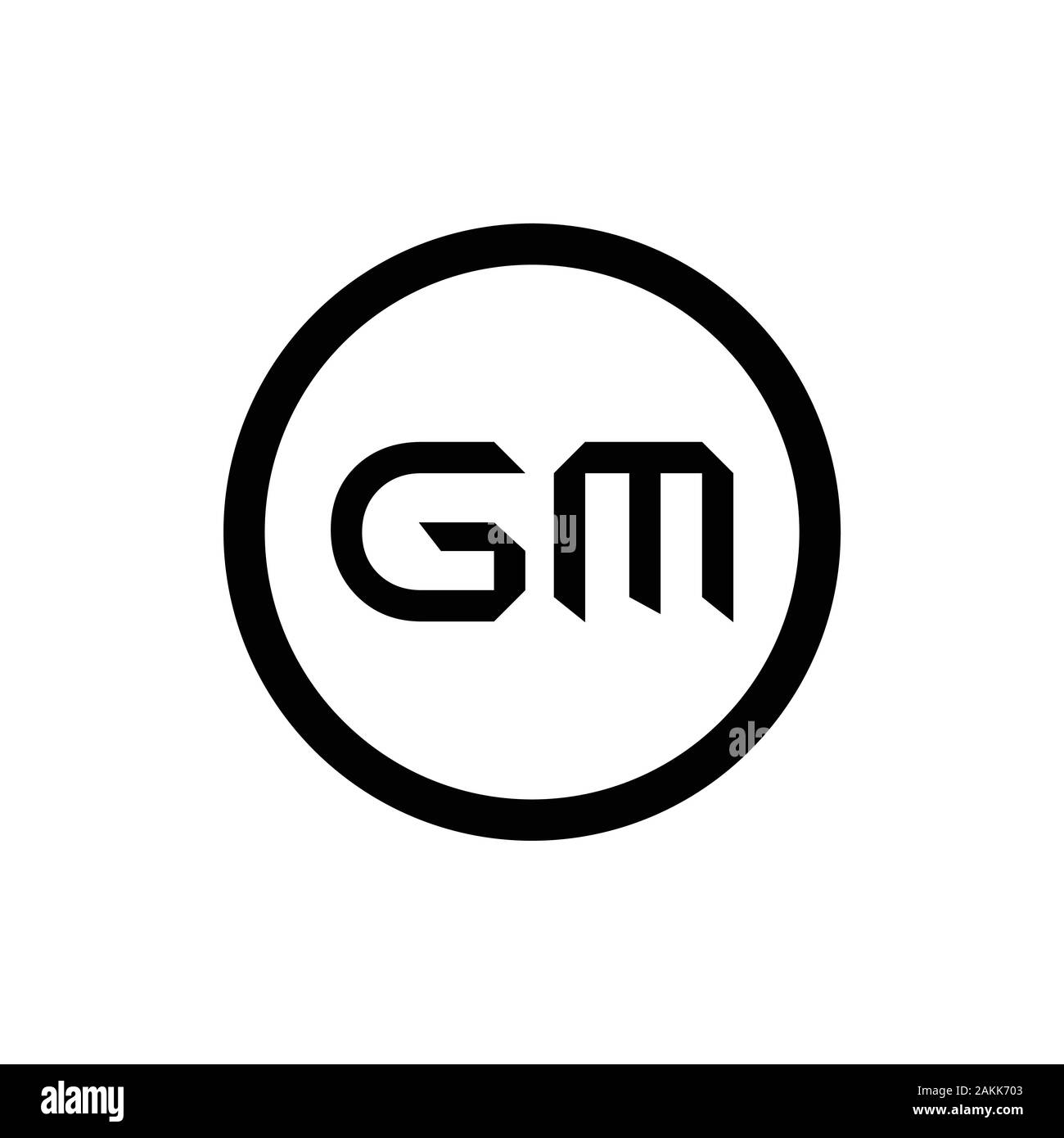Initial GM Letter Linked Logo. GM letter Type Logo Design vector ...