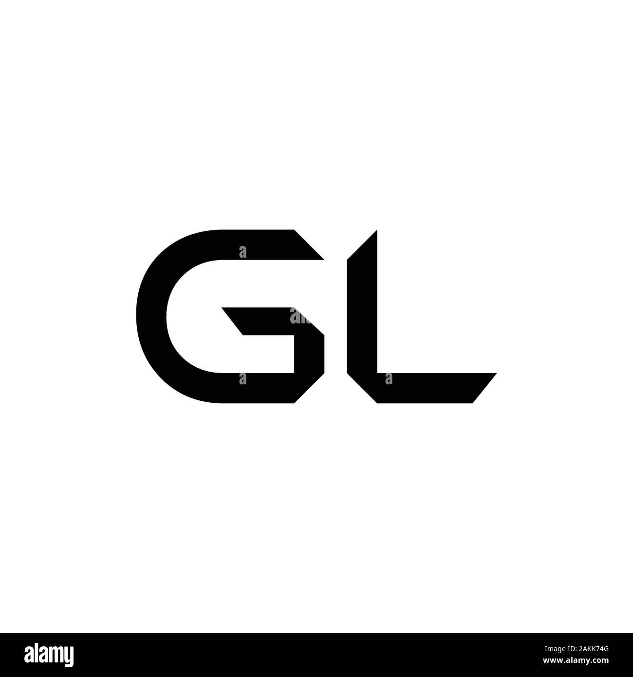 Initial GL Letter Linked Logo. GL letter Type Logo Design vector ...