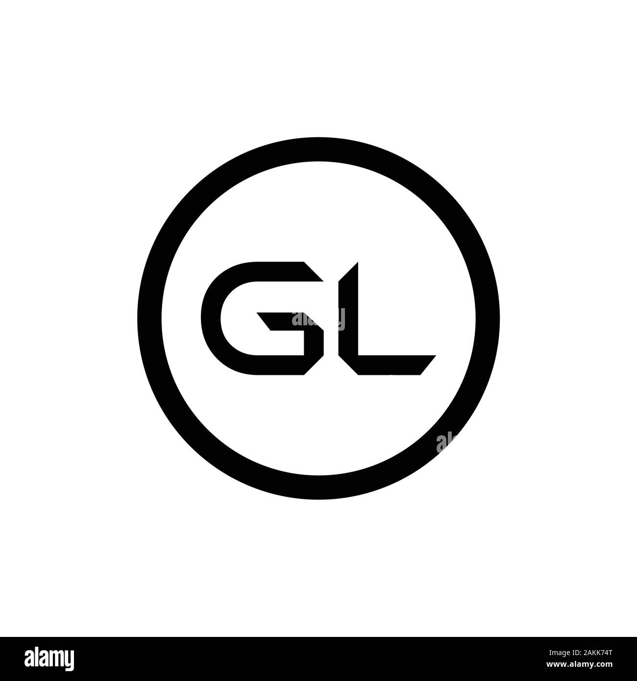 Initial GL Letter Linked Logo. GL letter Type Logo Design vector ...