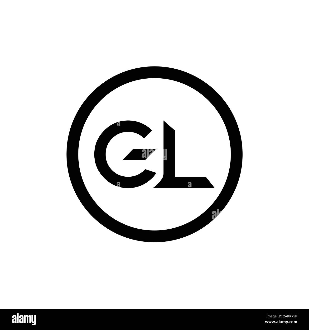 Initial GL Letter Linked Logo. GL letter Type Logo Design vector ...