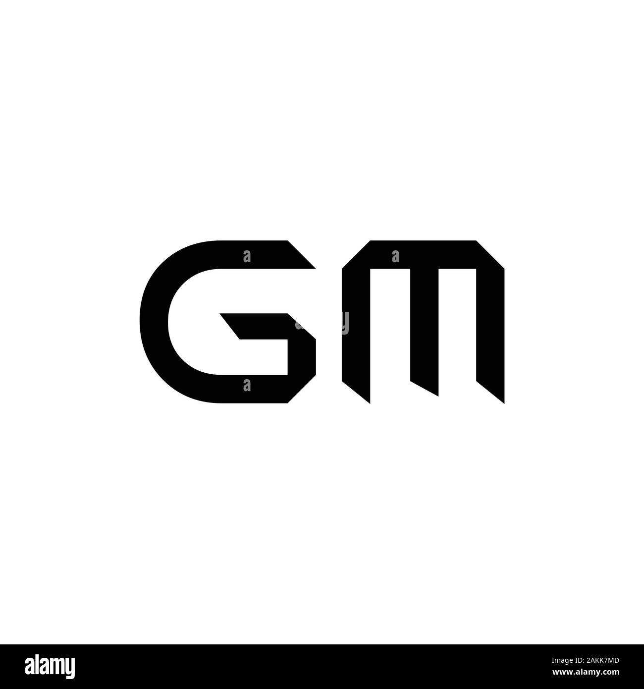 Initial GM Letter Linked Logo. GM letter Type Logo Design vector ...
