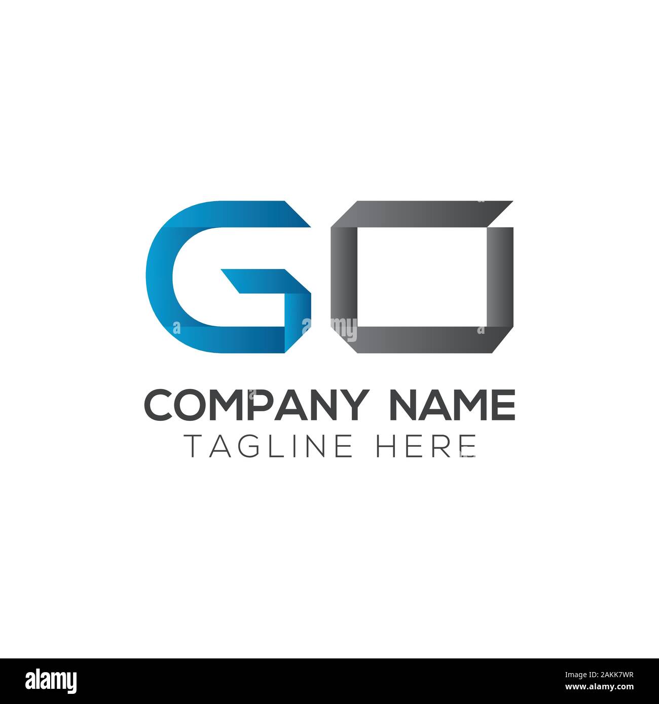Initial GO Letter Linked Logo. GO letter Type Logo Design vector ...