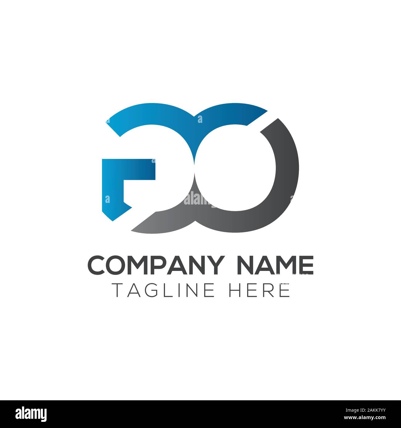 Initial GO Letter Linked Logo. GO letter Type Logo Design vector ...