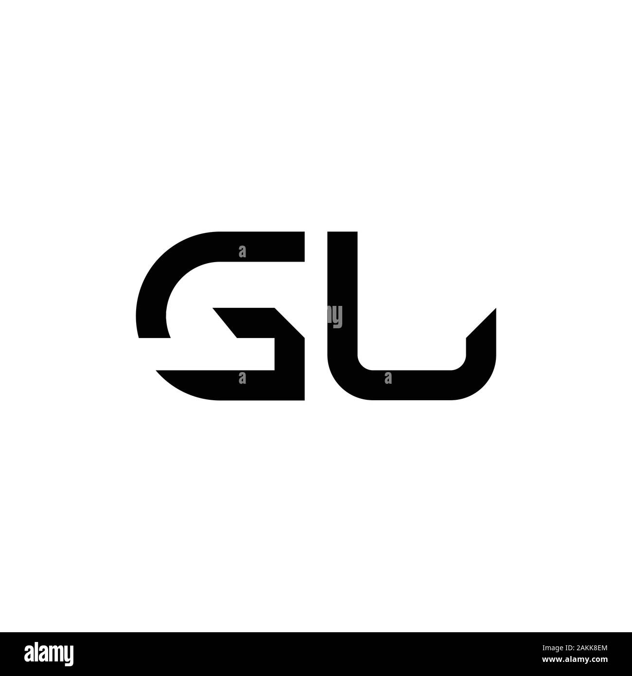 Initial GL Letter Linked Logo. GL letter Type Logo Design vector ...