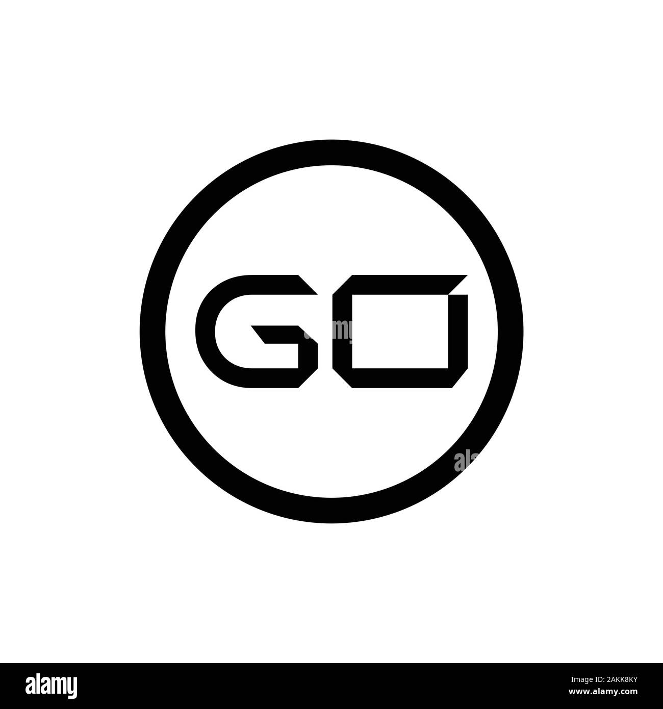 Initial GO Letter Linked Logo. GO letter Type Logo Design vector ...