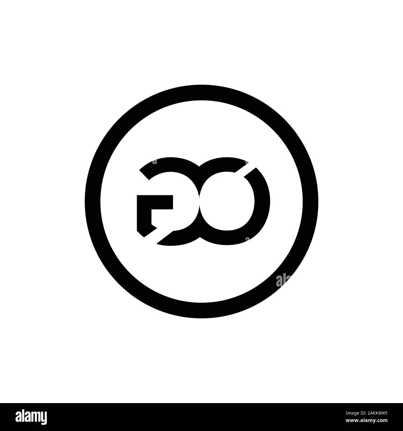 Initial GO Letter Linked Logo. GO letter Type Logo Design vector ...