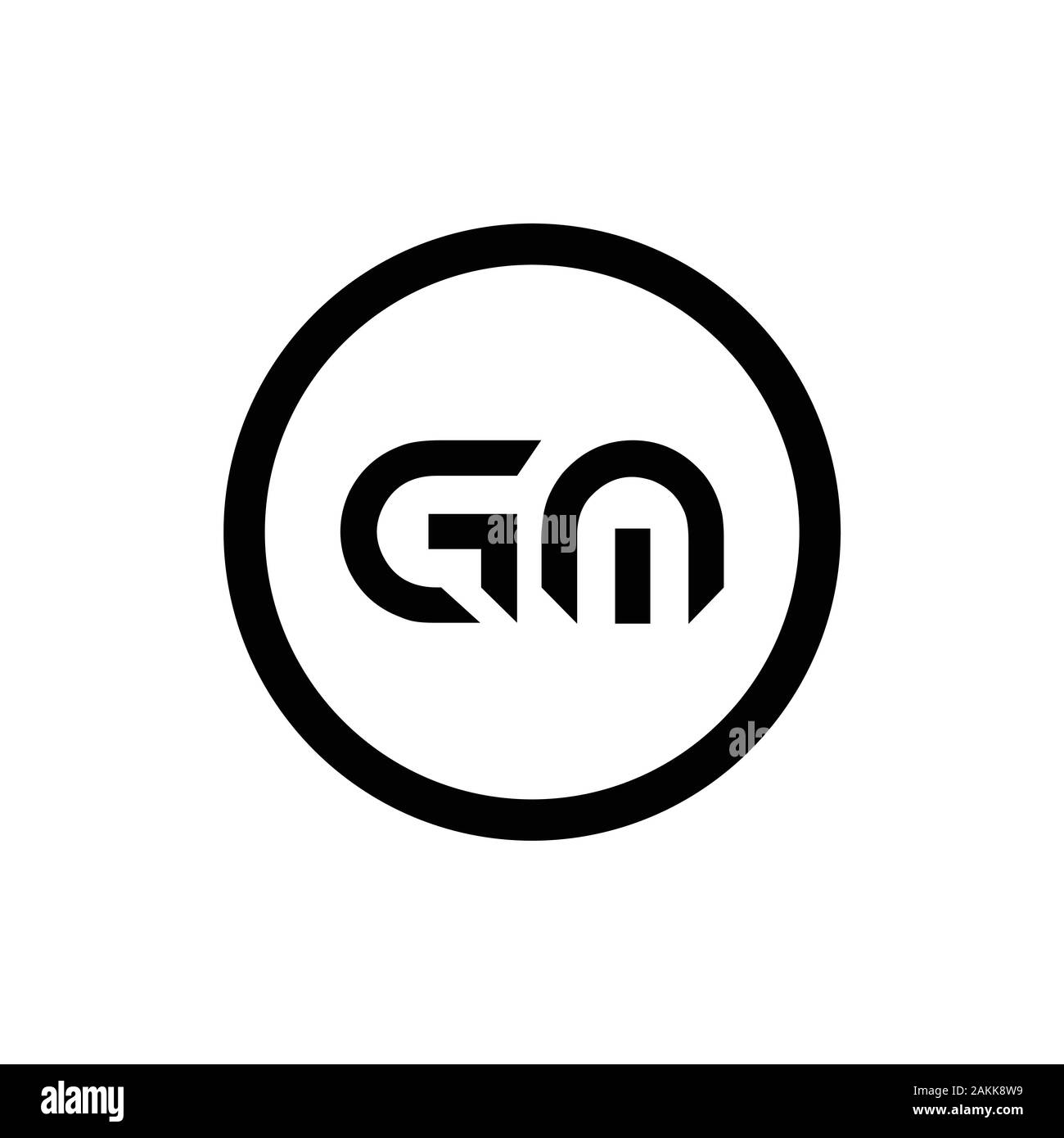 Initial GM Letter Linked Logo. GM letter Type Logo Design vector ...