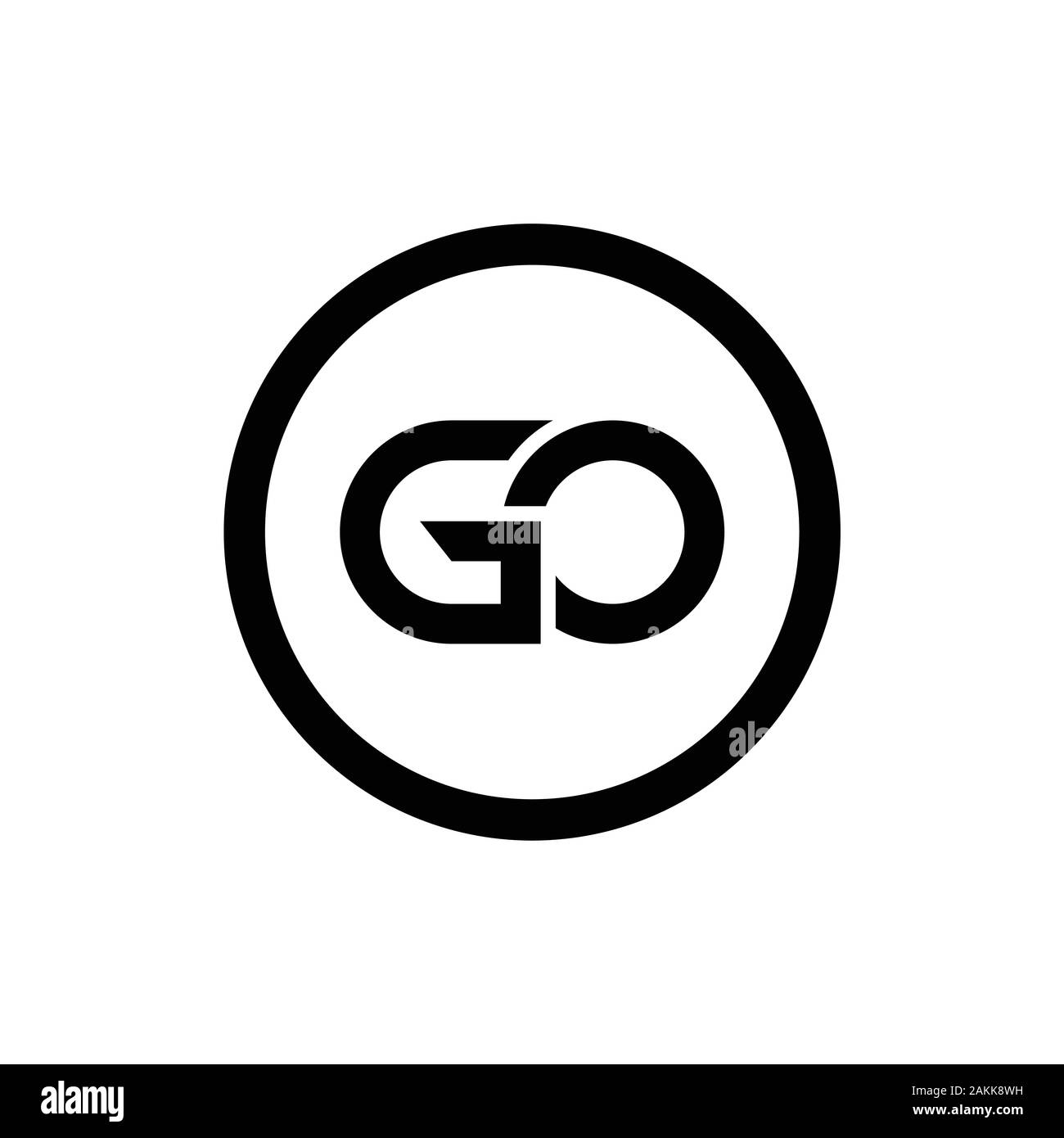 Initial GO Letter Linked Logo. GO letter Type Logo Design vector ...