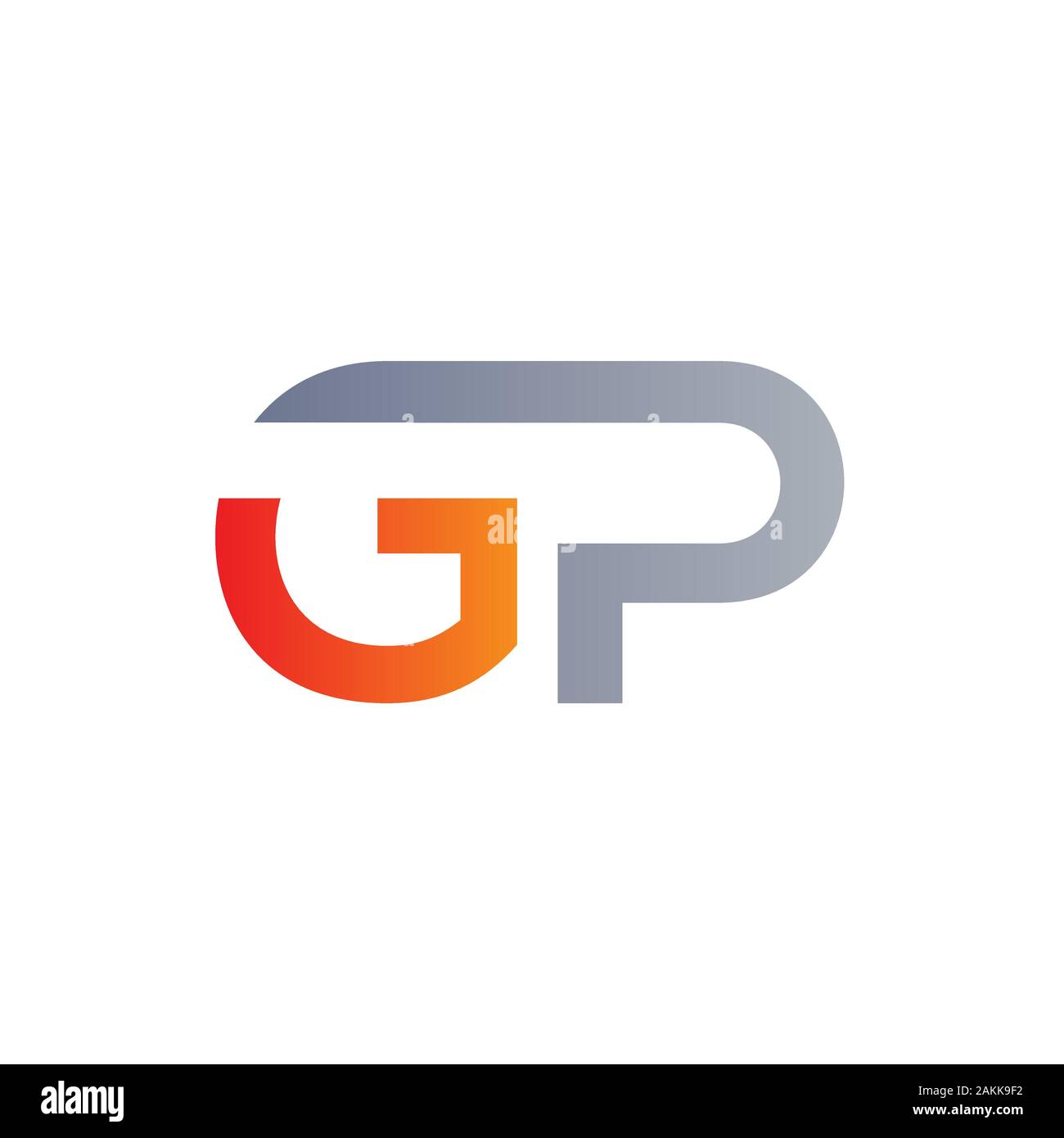 Initial GP Letter Linked Logo. GP letter Type Logo Design vector ...