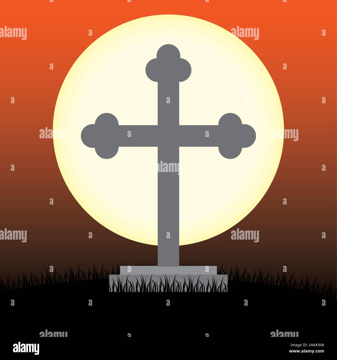 On stone cross funeral Stock Vector Images - Alamy