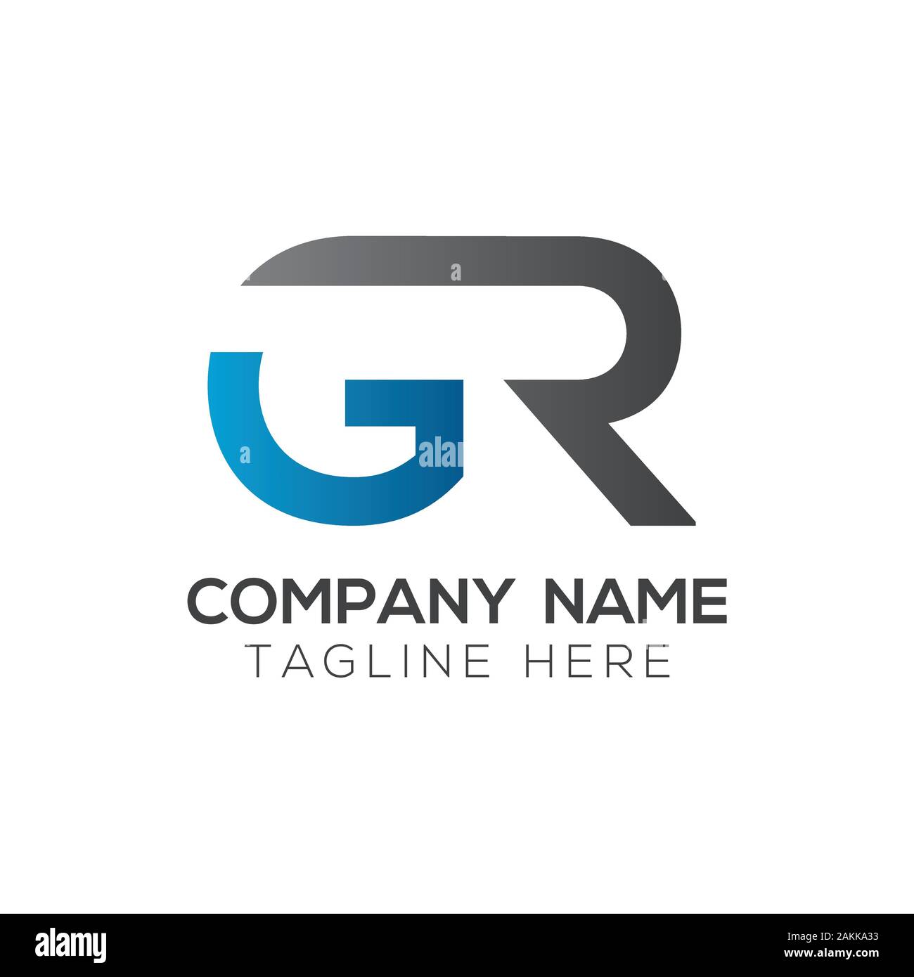 Initial GR Letter Linked Logo. GR letter Type Logo Design vector ...