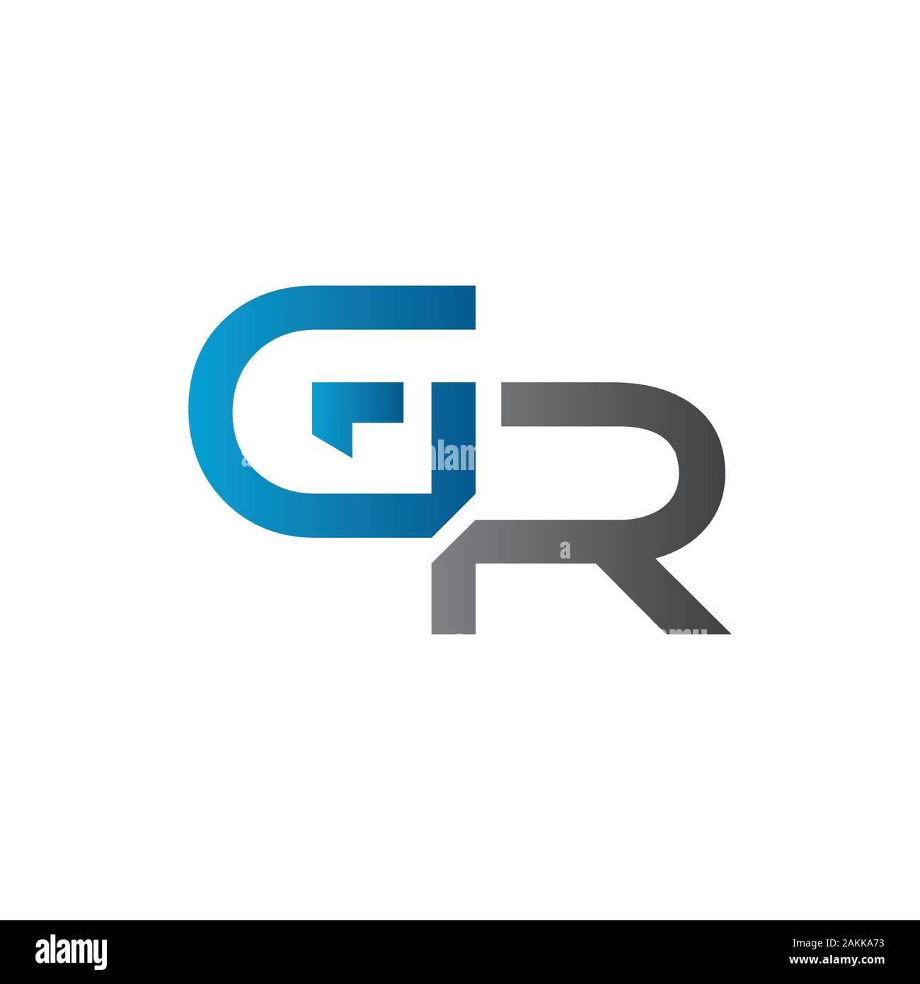 Initial GR Letter Linked Logo. GR letter Type Logo Design vector ...