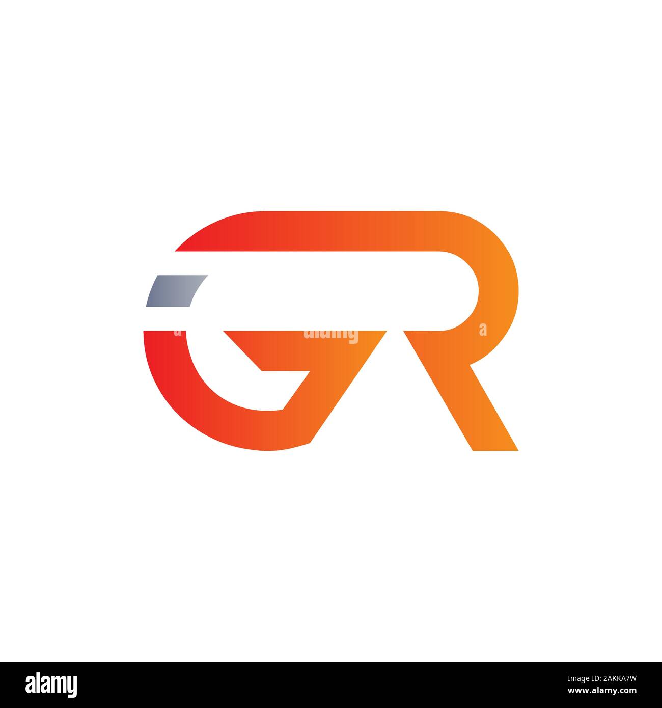 Initial GR Letter Linked Logo. GR letter Type Logo Design vector ...