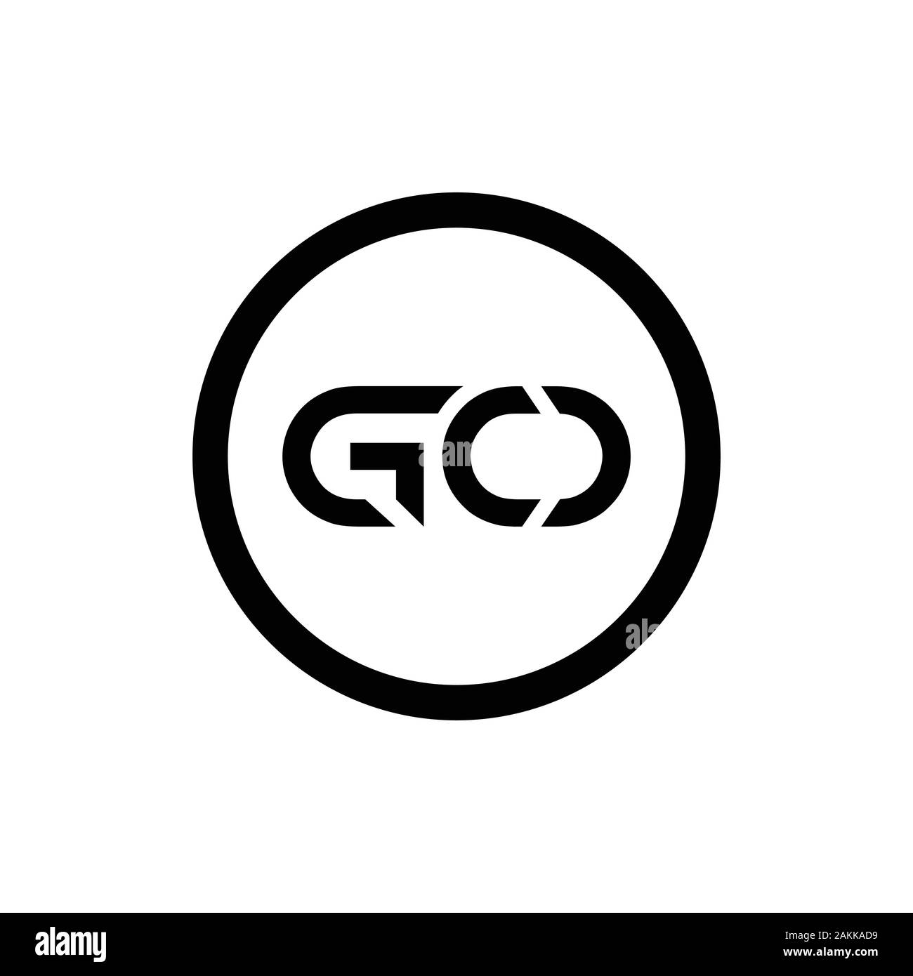 Initial GO Letter Linked Logo. GO letter Type Logo Design vector ...