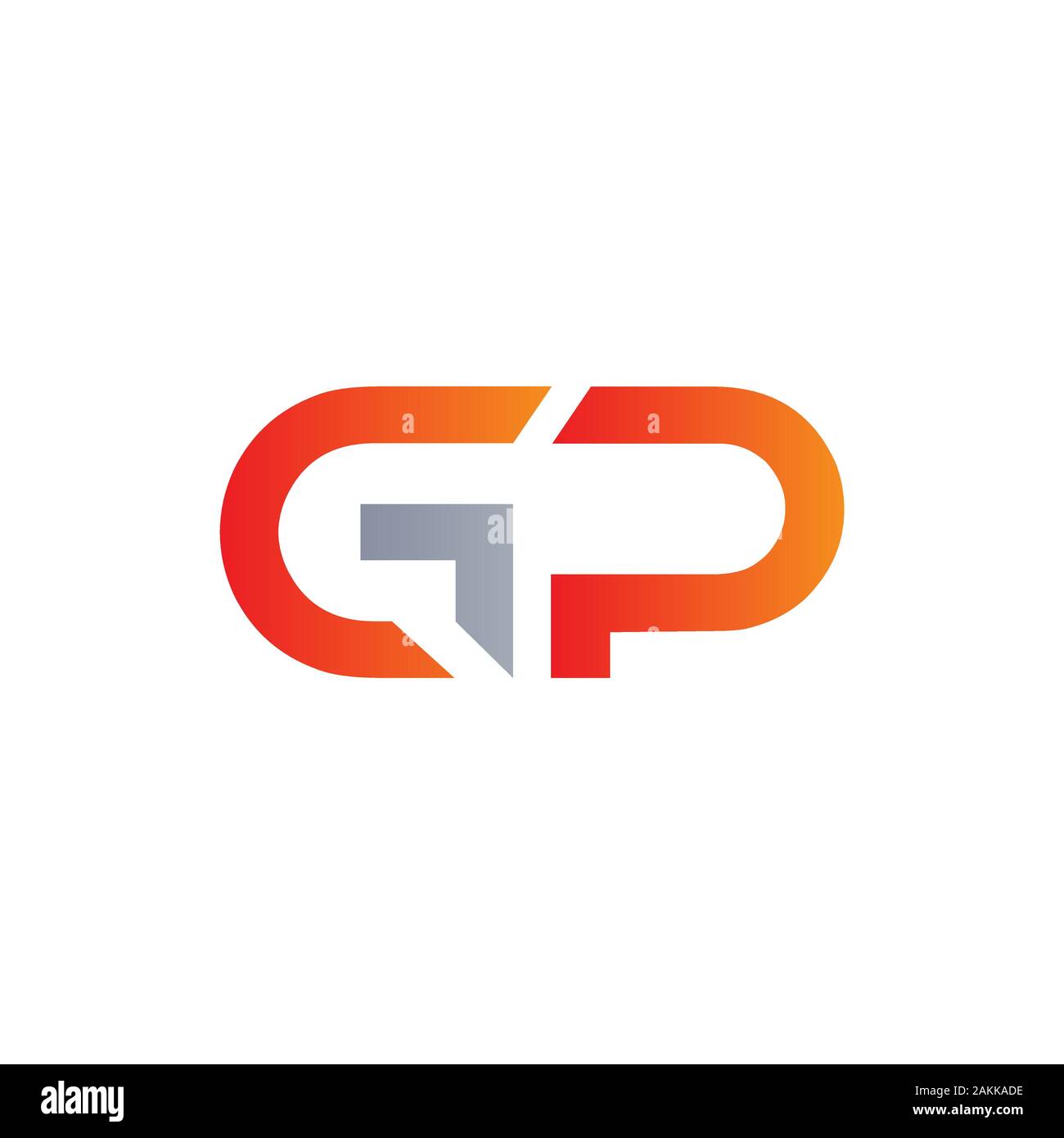 Initial GP Letter Linked Logo. GP letter Type Logo Design vector ...
