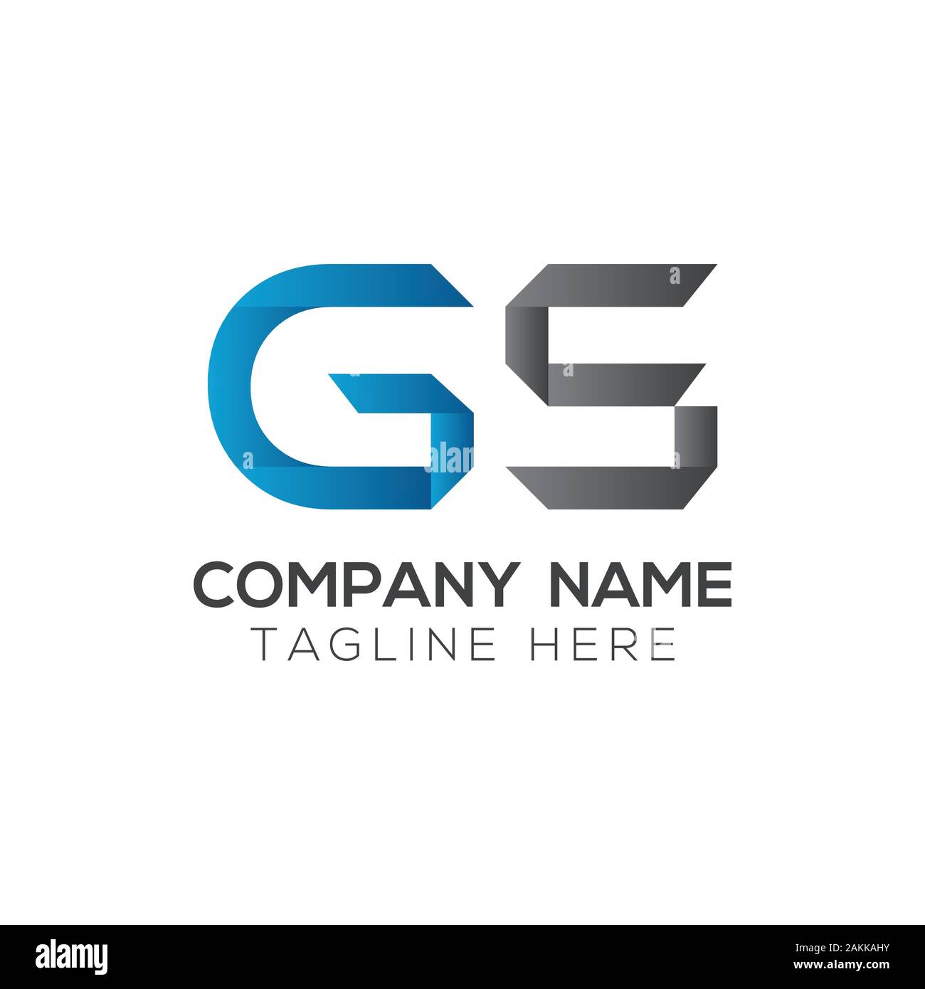 Initial GS Letter Linked Logo. GS letter Type Logo Design vector ...