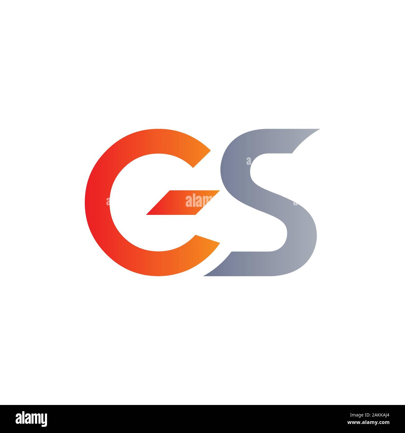 Initial GS Letter Linked Logo. GS letter Type Logo Design vector ...
