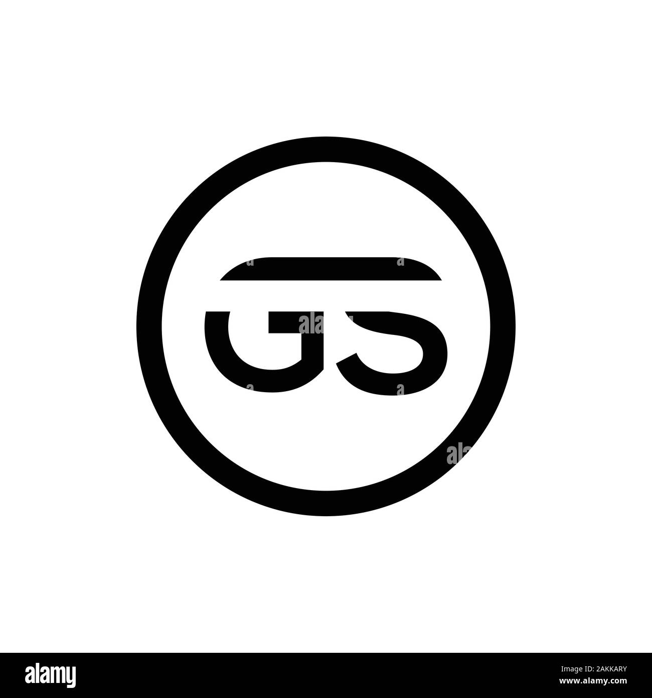 Initial GS Letter Linked Logo. GS letter Type Logo Design vector ...