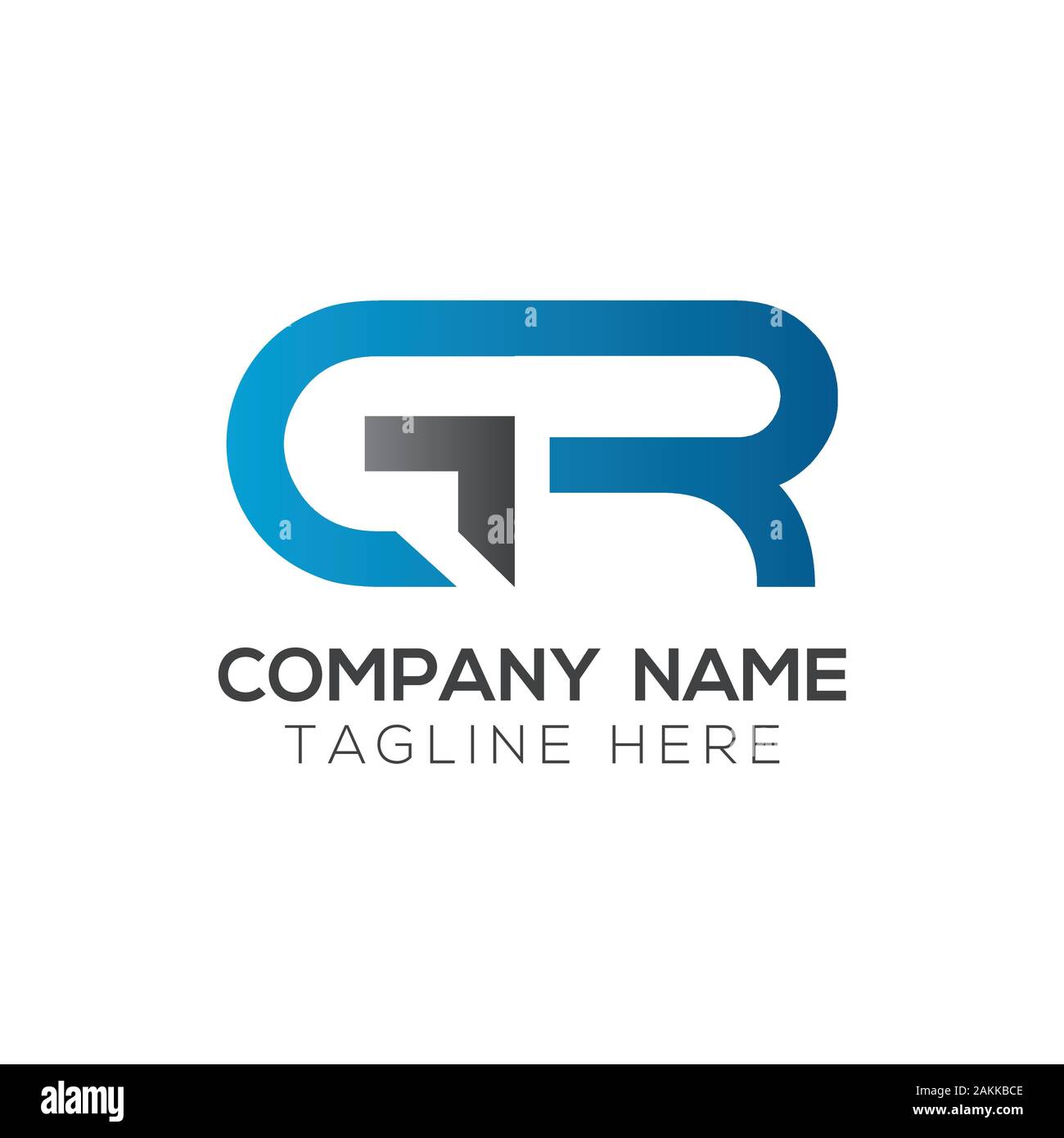 Initial GR Letter Linked Logo. GR letter Type Logo Design vector ...