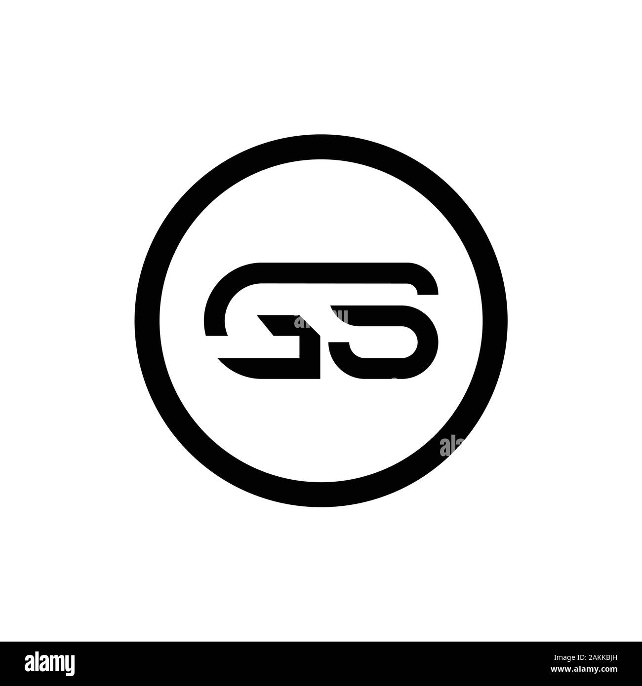 Initial GS Letter Linked Logo. GS letter Type Logo Design vector ...