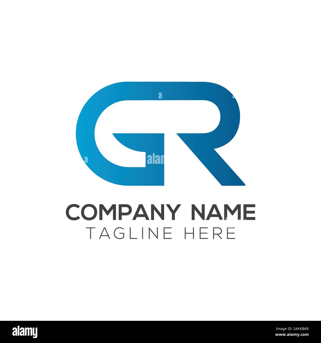 Initial GR Letter Linked Logo. GR letter Type Logo Design vector ...