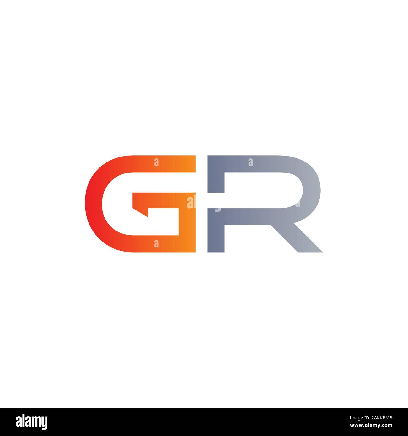 Initial GR Letter Linked Logo. GR letter Type Logo Design vector ...