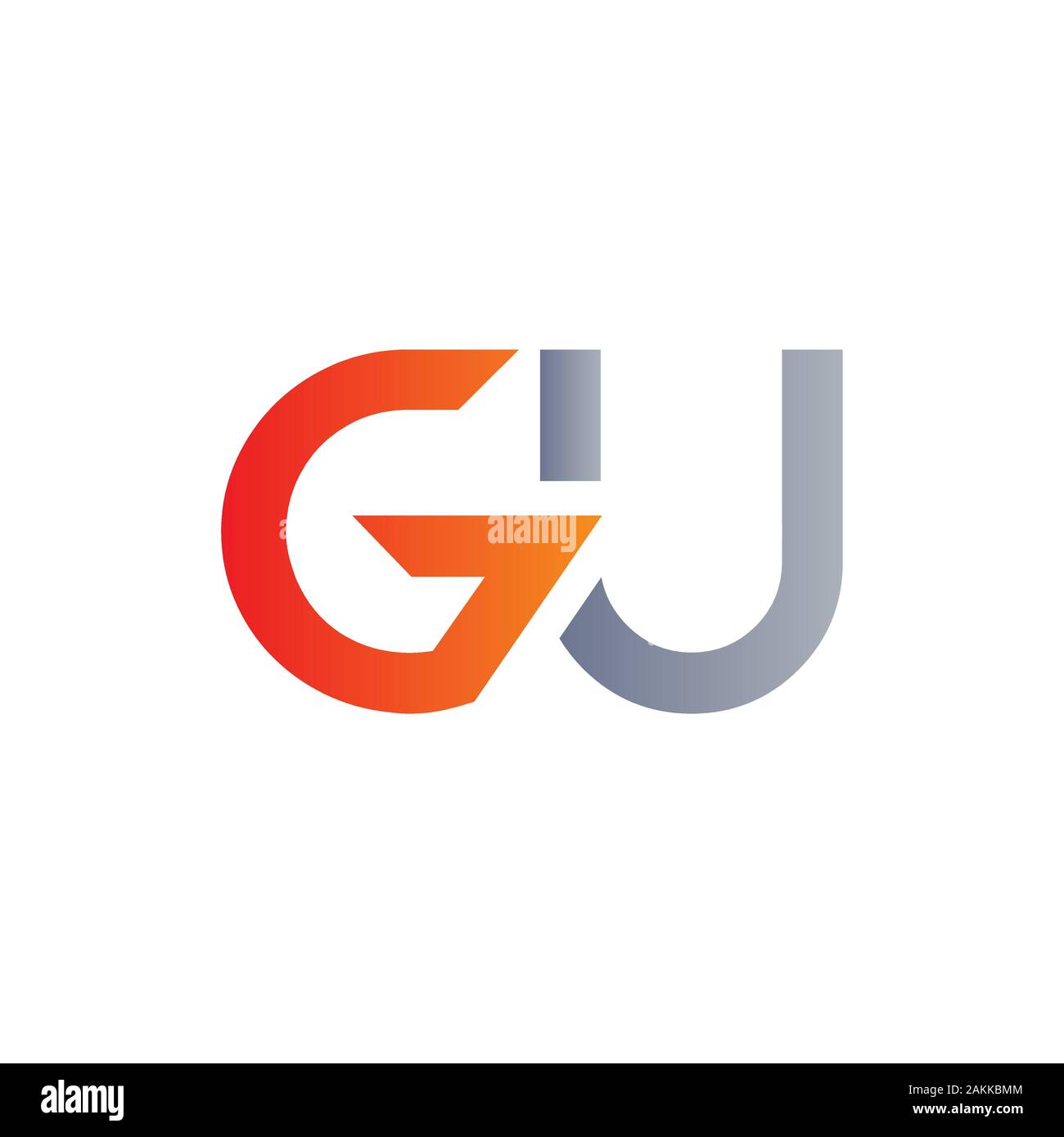 Initial GU Letter Linked Logo. GU letter Type Logo Design vector ...