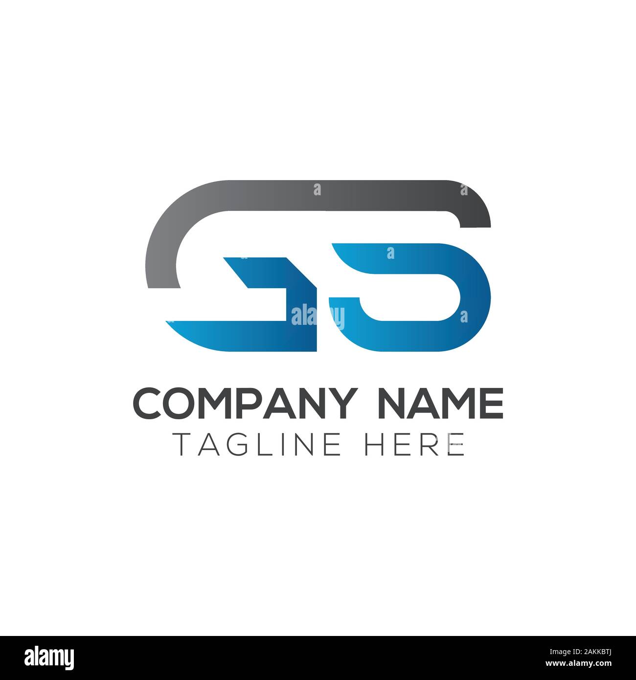 Initial GS Letter Linked Logo. GS letter Type Logo Design vector ...