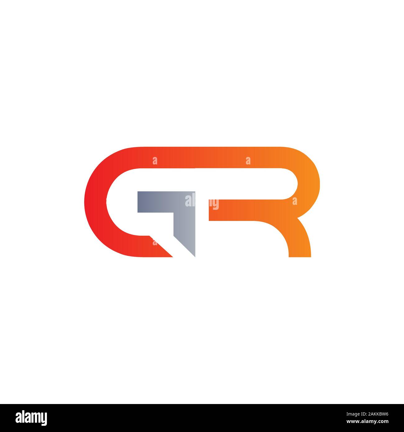 Initial GR Letter Linked Logo. GR letter Type Logo Design vector ...
