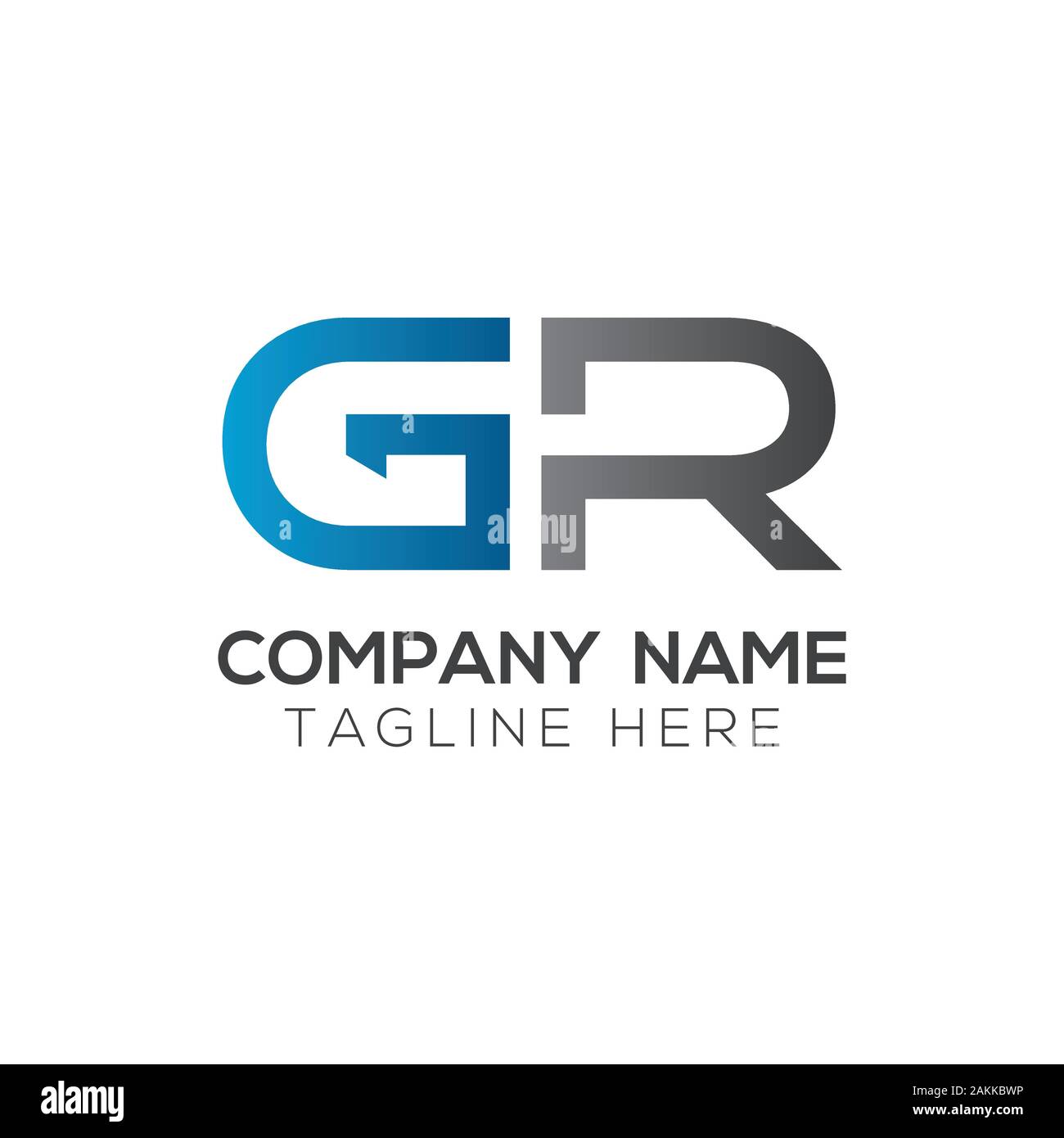 Initial GR Letter Linked Logo. GR letter Type Logo Design vector ...
