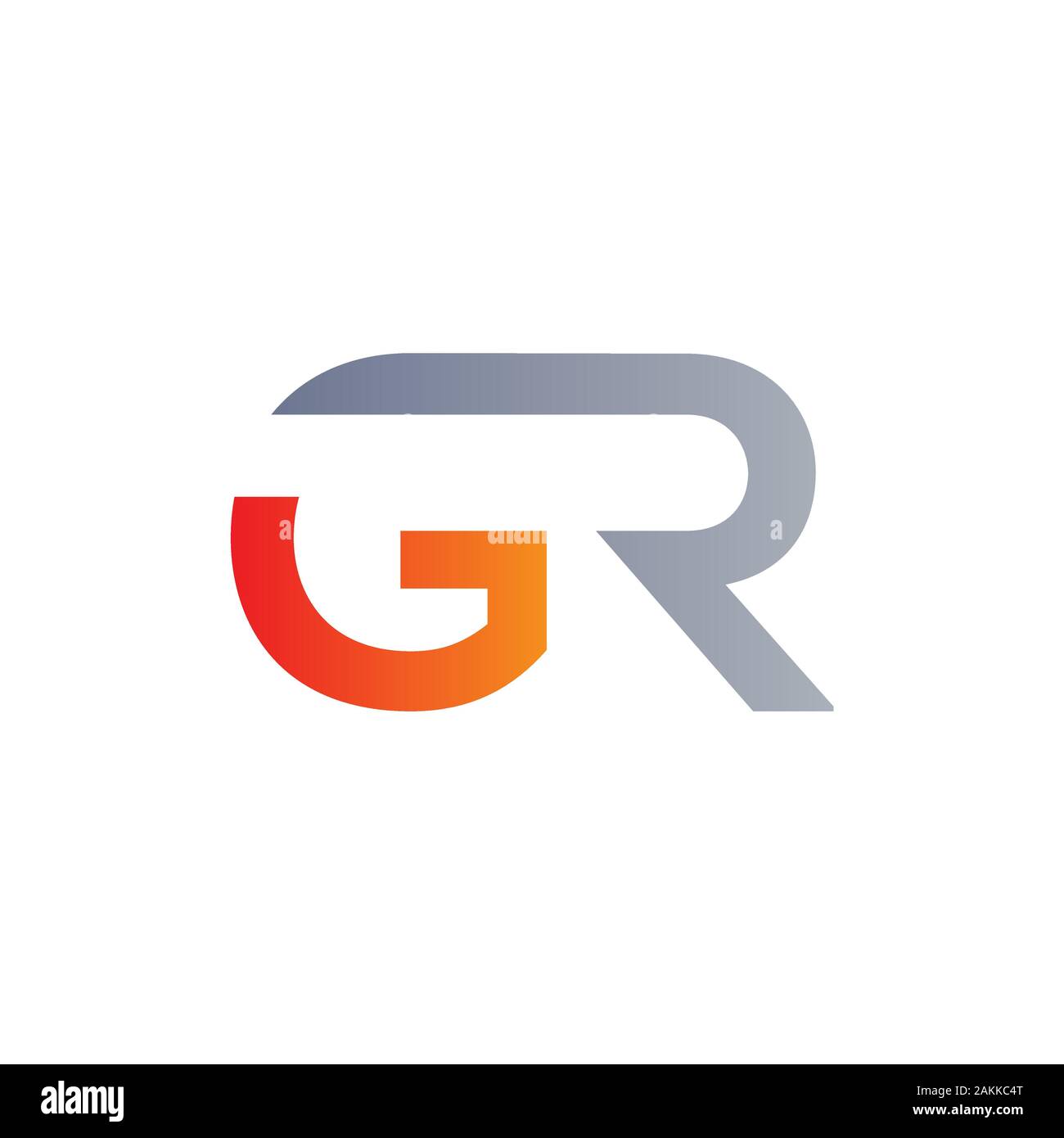 Initial GR Letter Linked Logo. GR letter Type Logo Design vector ...