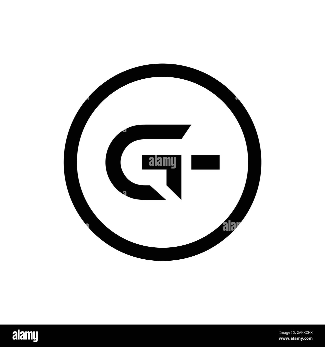 Initial GT Letter Linked Logo. GT letter Type Logo Design vector ...