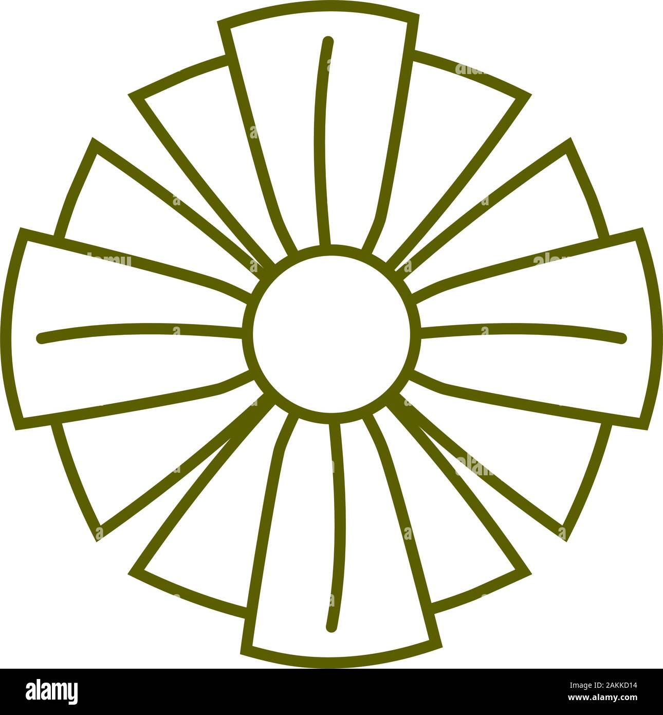 flower decoration nature plant line style vector illustration Stock ...