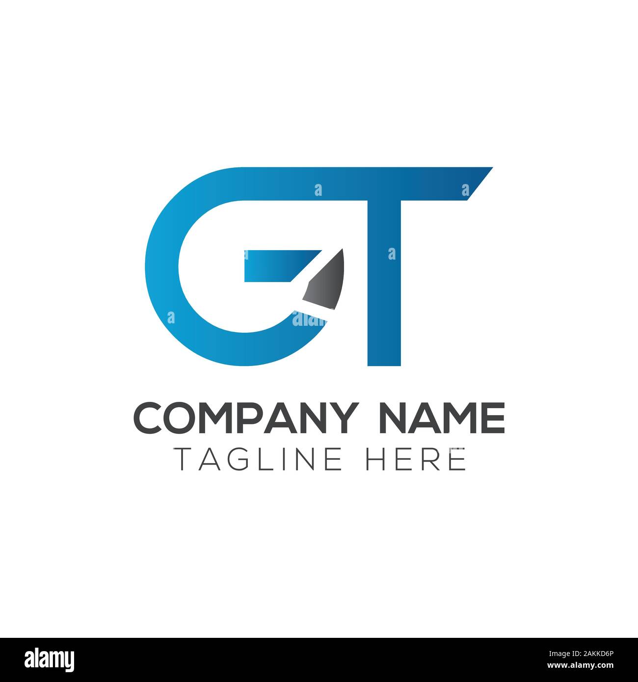Initial GT Letter Linked Logo. GT letter Type Logo Design vector ...