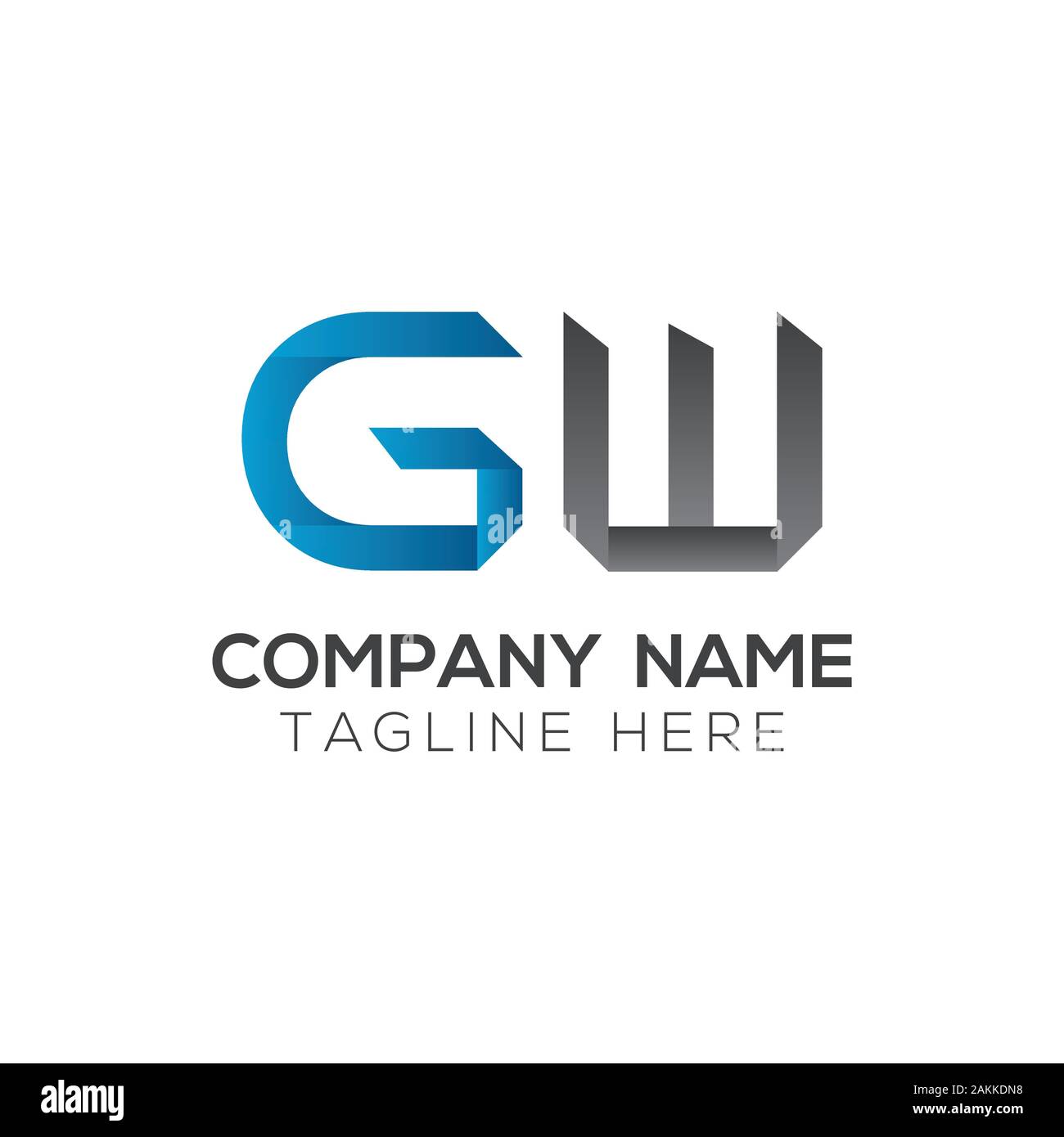Initial GW Letter Linked Logo. GW letter Type Logo Design vector ...