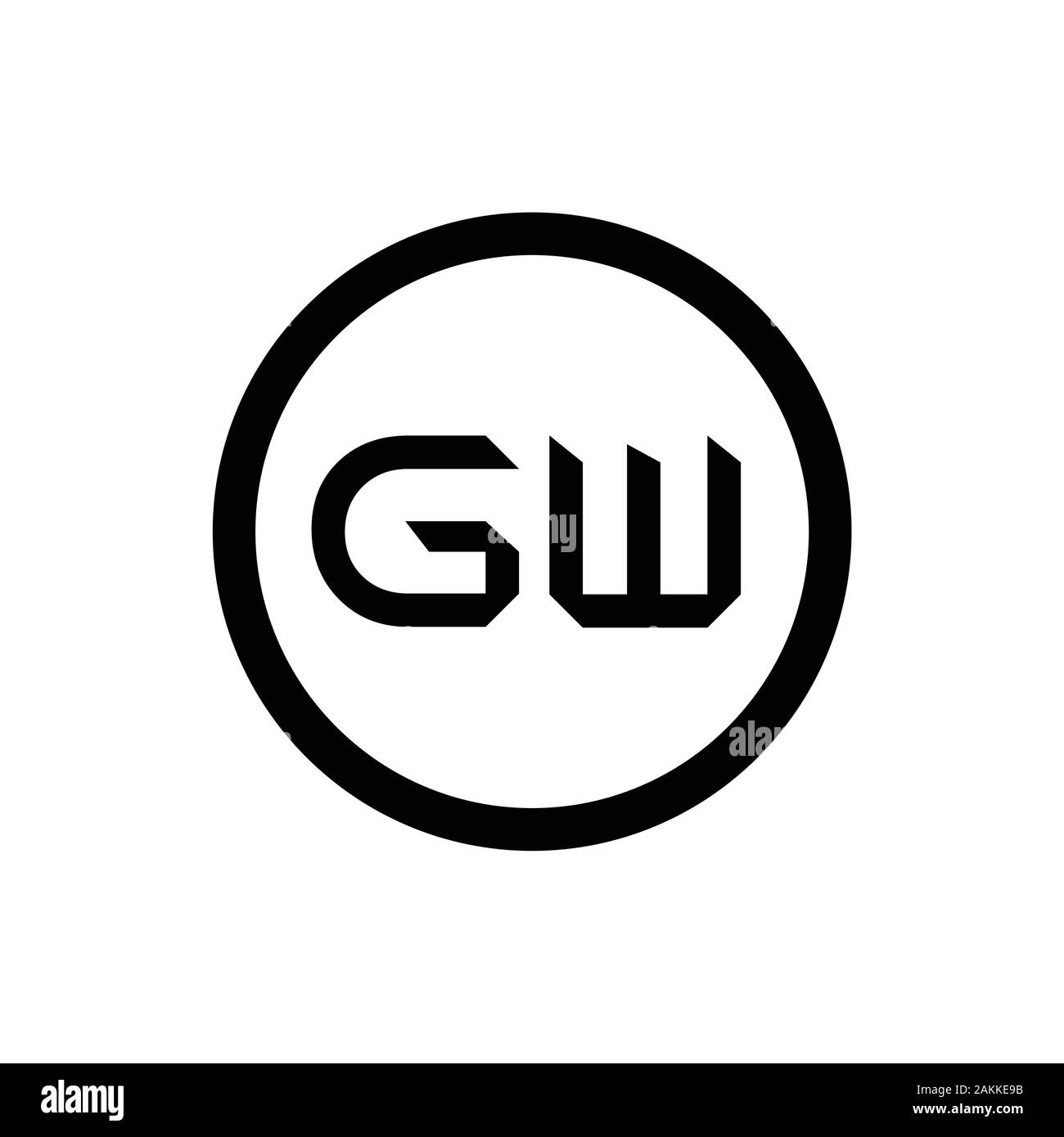 Initial GW Letter Linked Logo. GW letter Type Logo Design vector ...
