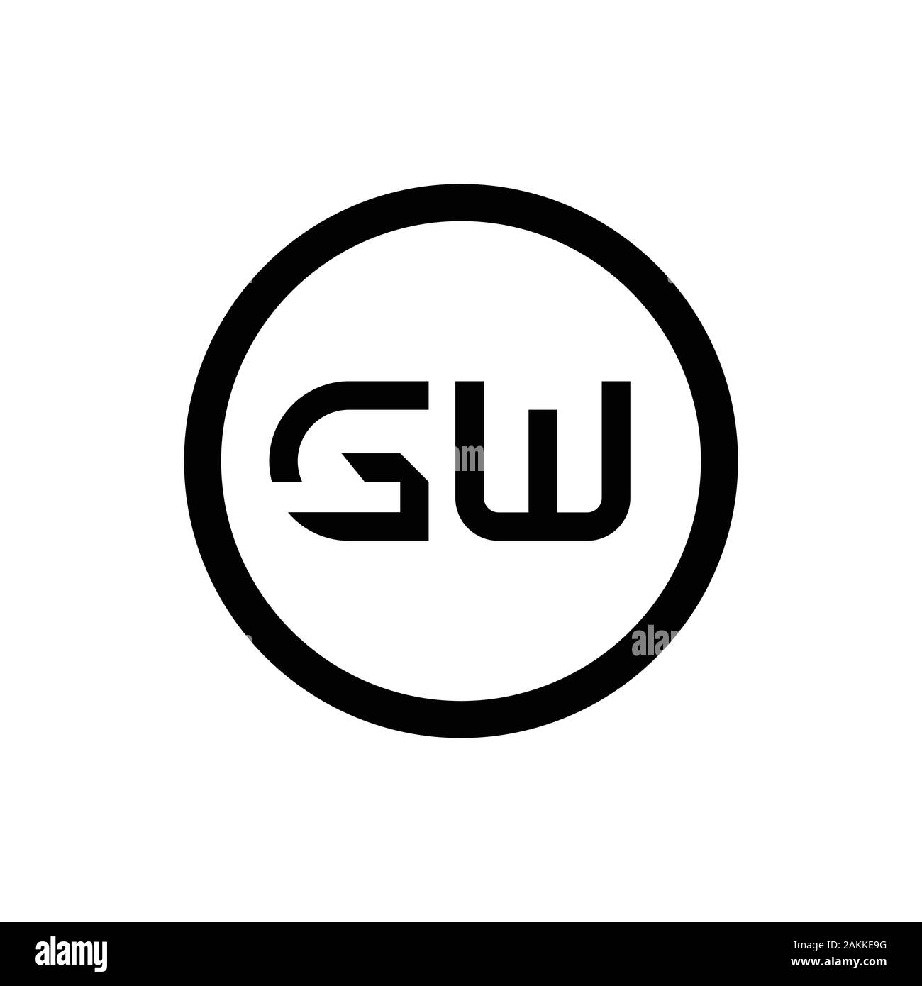 Initial GW Letter Linked Logo. GW letter Type Logo Design vector ...