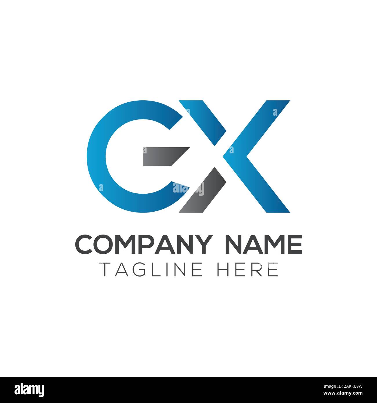 Initial GX Letter Linked Logo. GX letter Type Logo Design vector ...